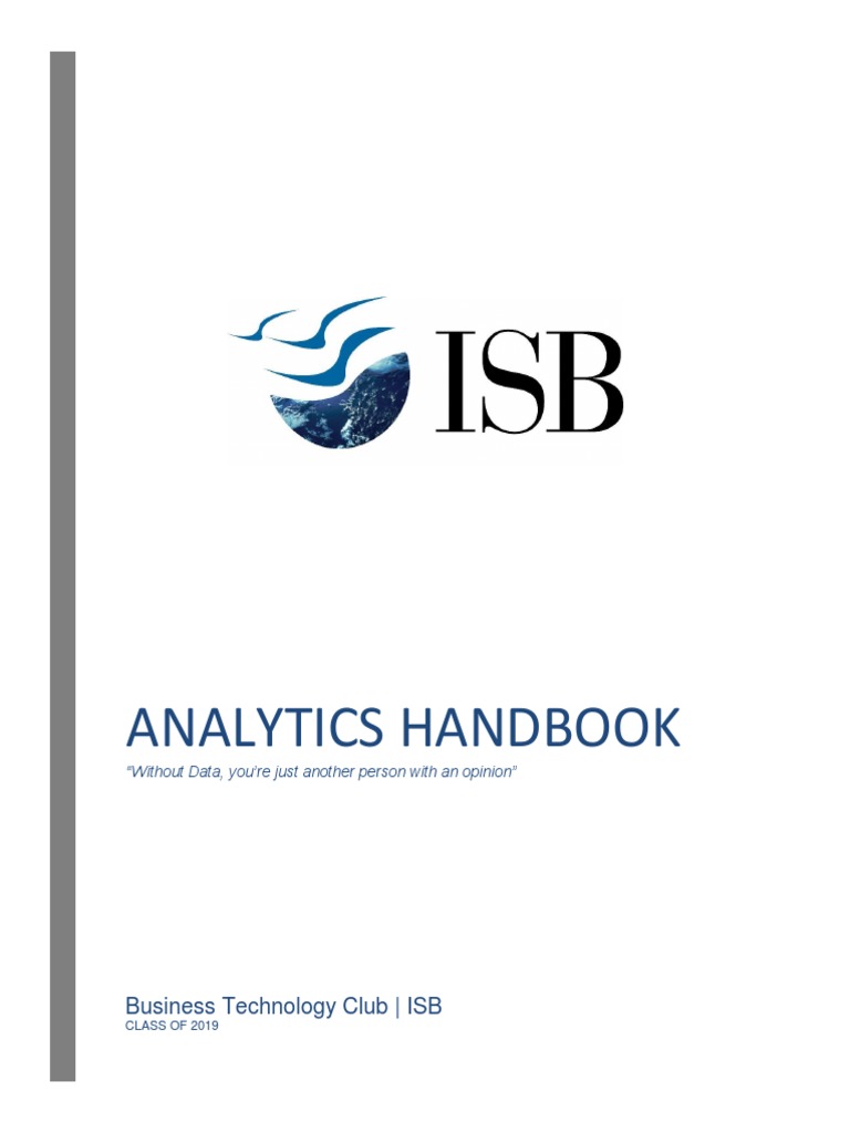 BTC Analytics Handbook | PDF | Logistic Regression | Regression Analysis