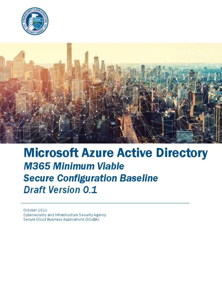 Azure AD Secure Configuration Baseline - v0.1 | PDF | Security ...