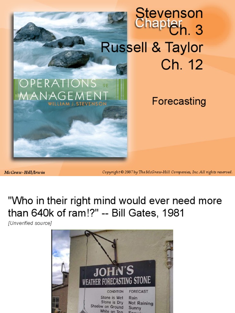 Stevenson Chapter 3 - Forecasting-1-1-1 | PDF | Forecasting | Regression Analysis