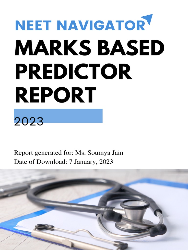 Marks Based Predictor Report - Sample | PDF
