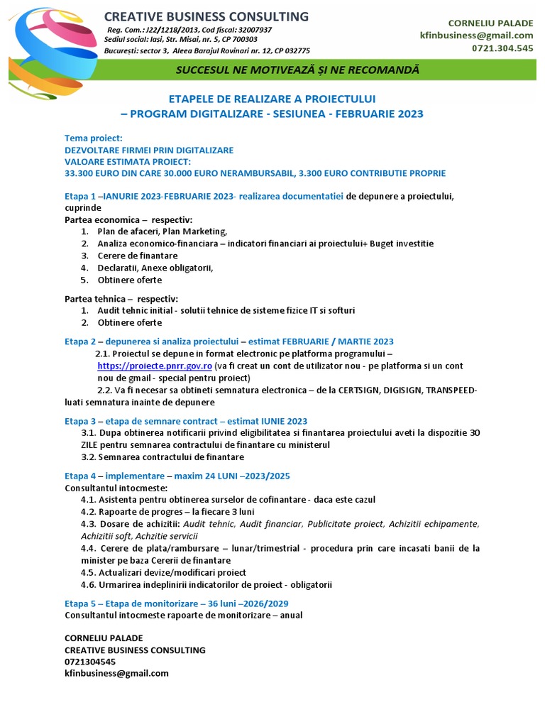 Etape Realizare Proiect | PDF