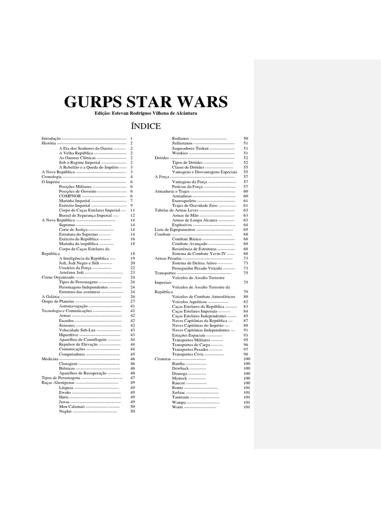 GURPS Star Wars: Guia Completo do RPG | PDF | Darth Vader | Luke Skywalker