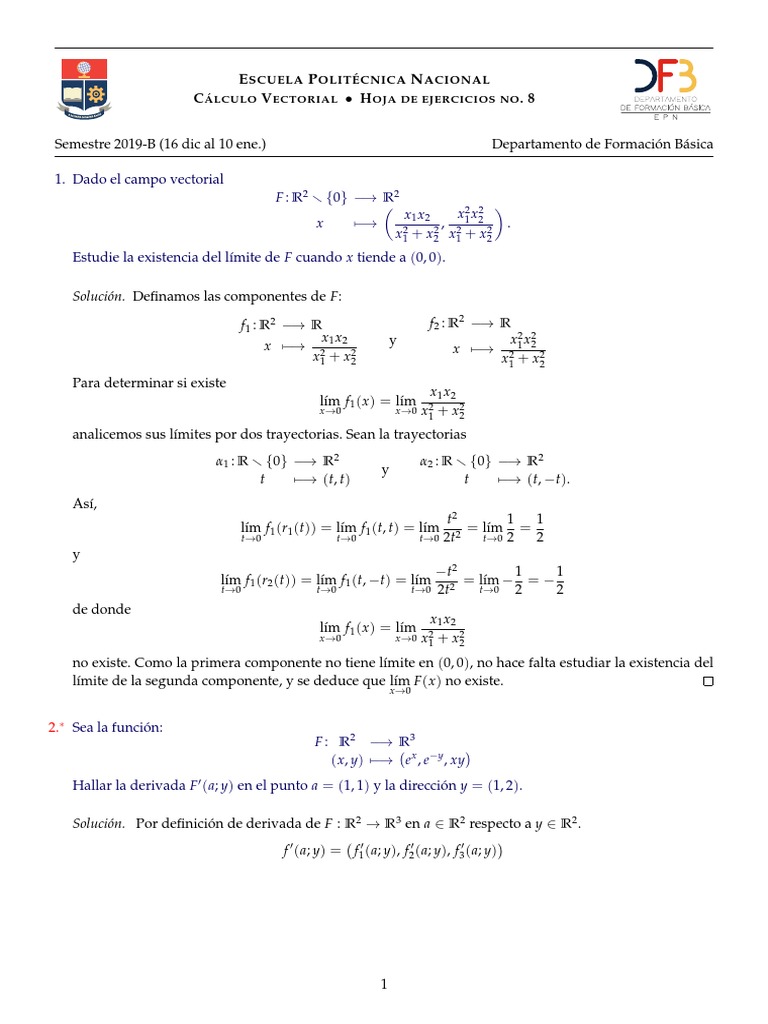 Análisis de campos vectoriales y derivadas de funciones vectoriales | PDF | Álgebra lineal | Álgebra