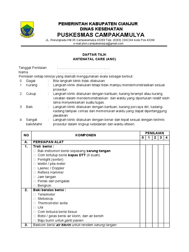 Daftar Tilik Anc | PDF | Sains & Matematika