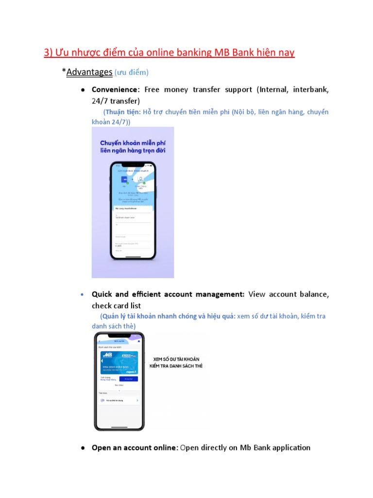 Ưu nhược điểm của app MbBank | PDF