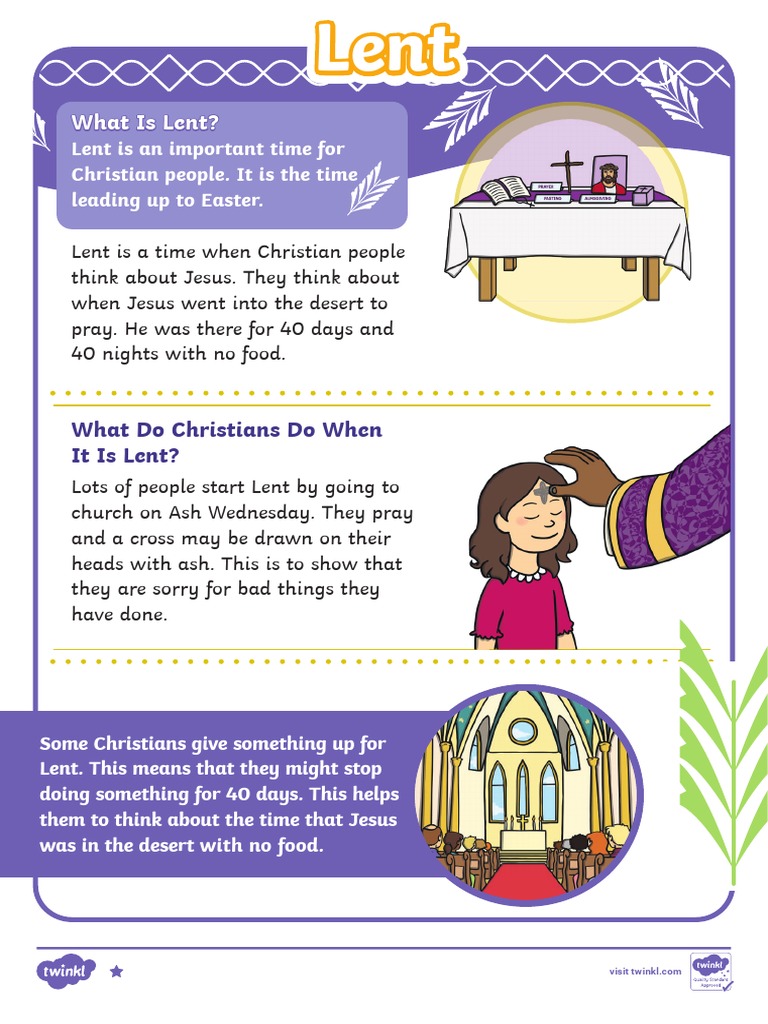KS1 Lent Differentiated Reading Comprehension Activity | PDF | Lent ...