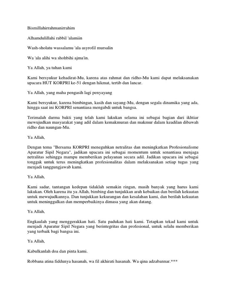 Teks Doa Kopri | PDF