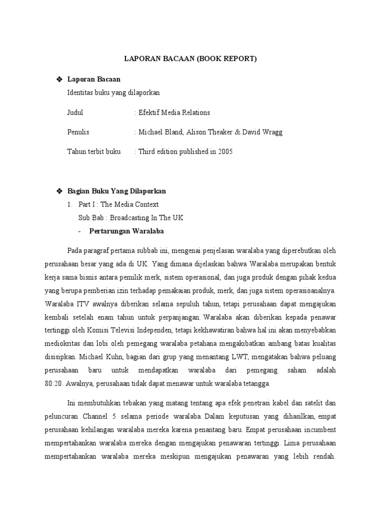 Laporan Bacaan Medrel | PDF | Bisnis