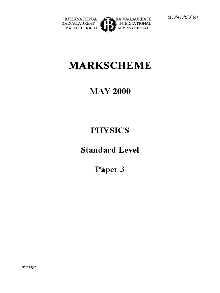 Physics Paper 3 SL Markscheme | PDF | Apparent Magnitude | Proton
