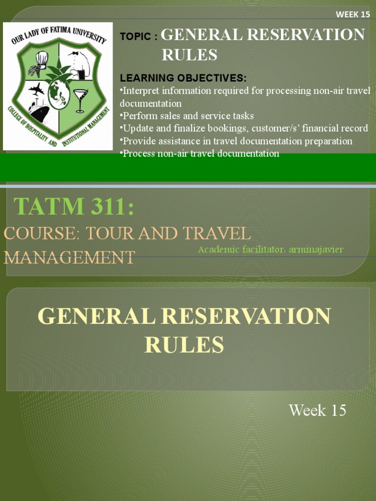 Week 15-16 Tatm 311 - Fare Calculation, Travel Docs and Airport Procedures PPT 2020 | PDF ...