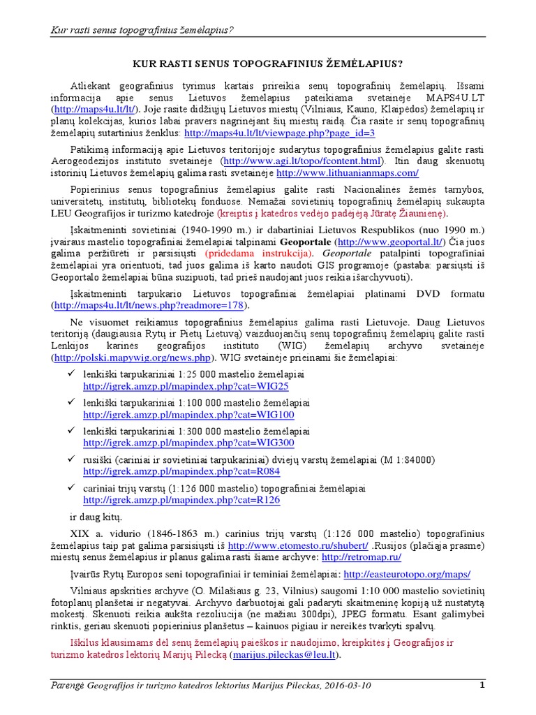 Kur Rasti Senus Zemelapius | PDF