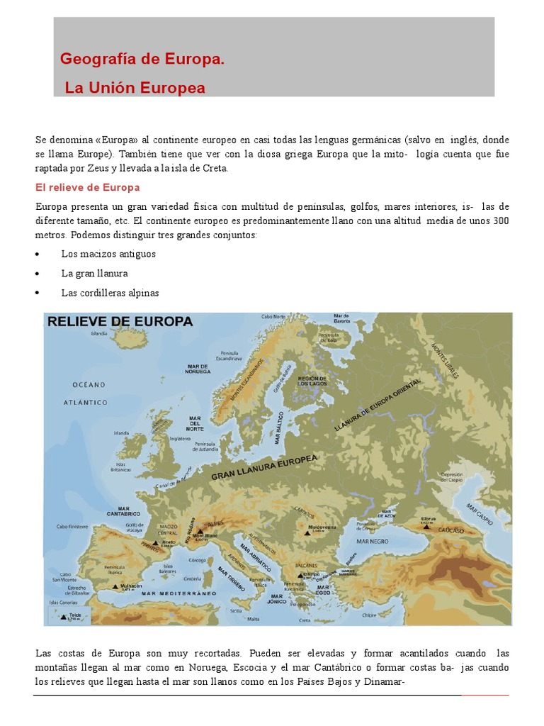 Europa 6° Grado | PDF | Europa | Ciencias de la Tierra