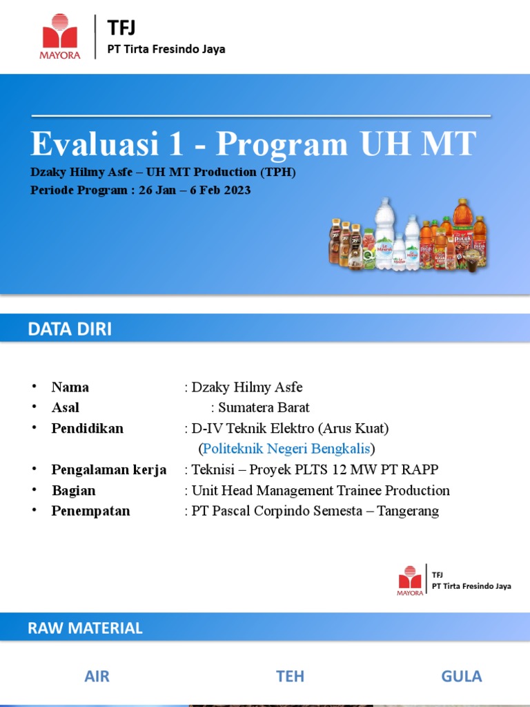 UHMT - Production TPH - Dzaky Hilmy Asfe | PDF | Teknologi & Rekayasa