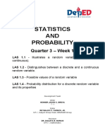 Statistics & Probability LAS 1 | PDF | Random Variable | Probability Distribution