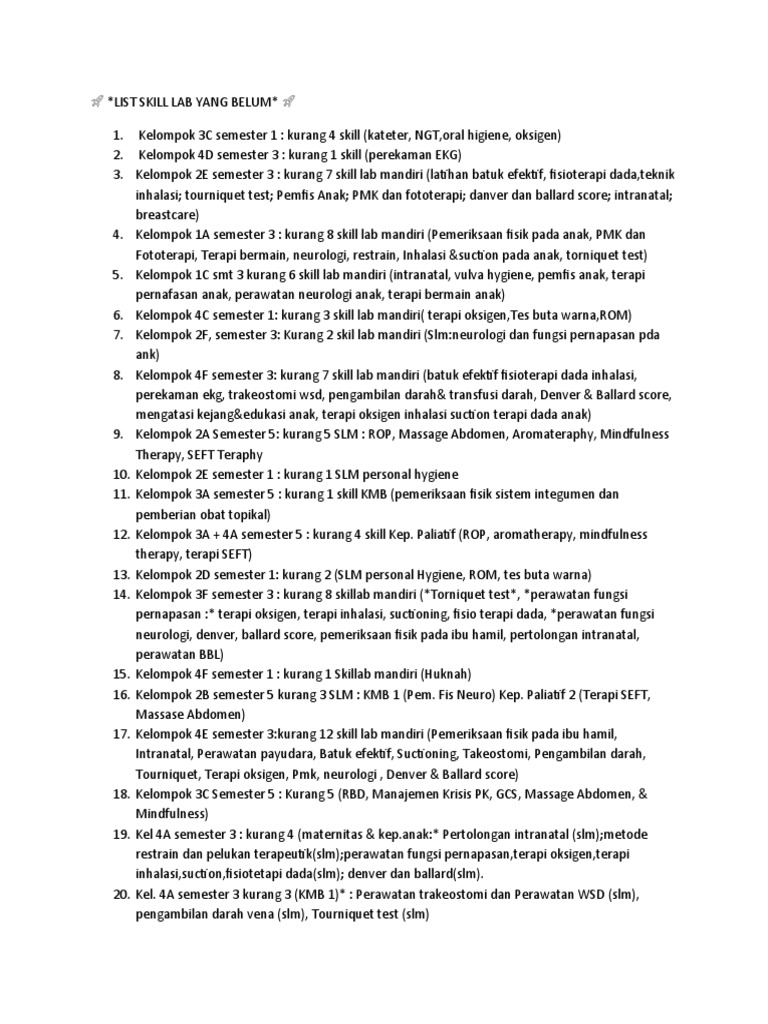List Skill | PDF
