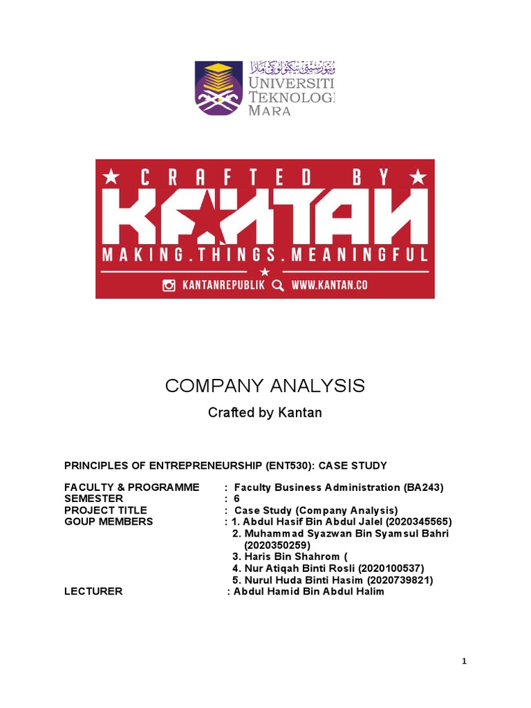 Case Study (Group) | Download Free PDF | Entrepreneurship | Marketing