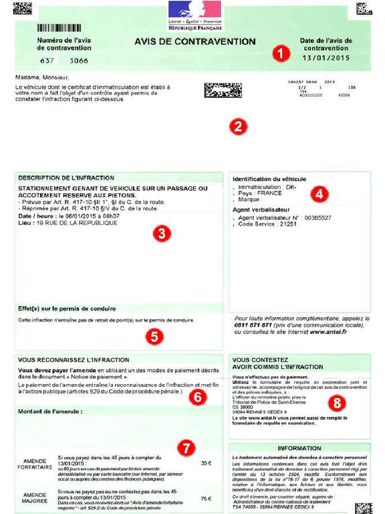 Avis Contravention Pve | PDF