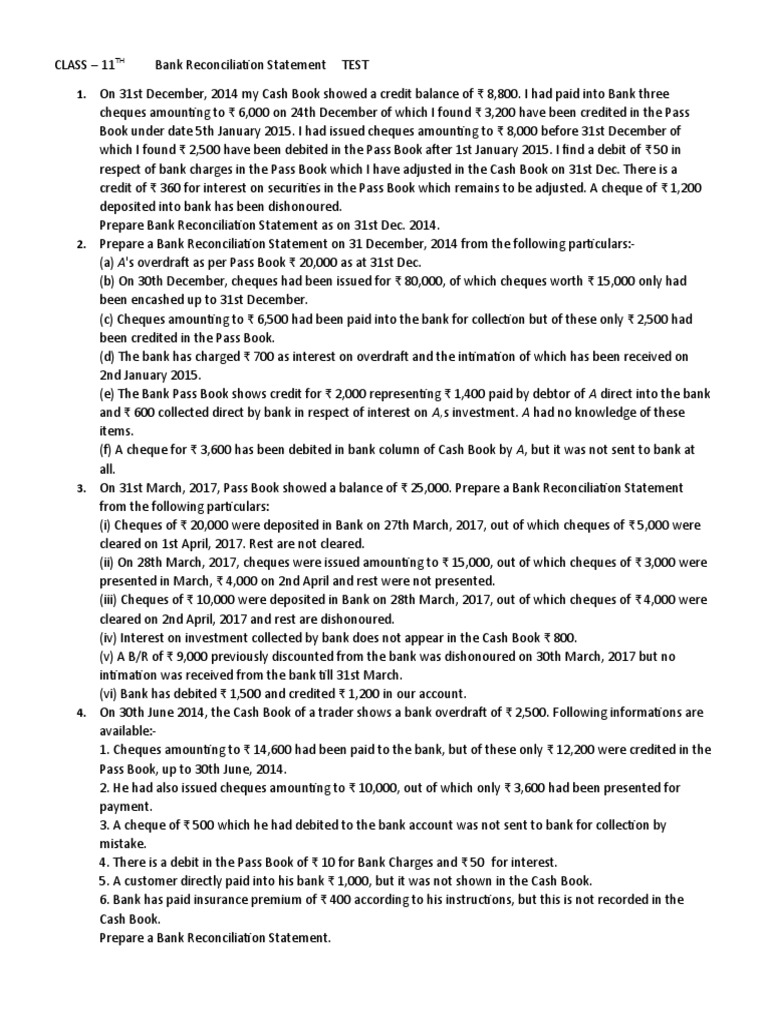 BRS Class 11 | PDF | Cheque | Banks