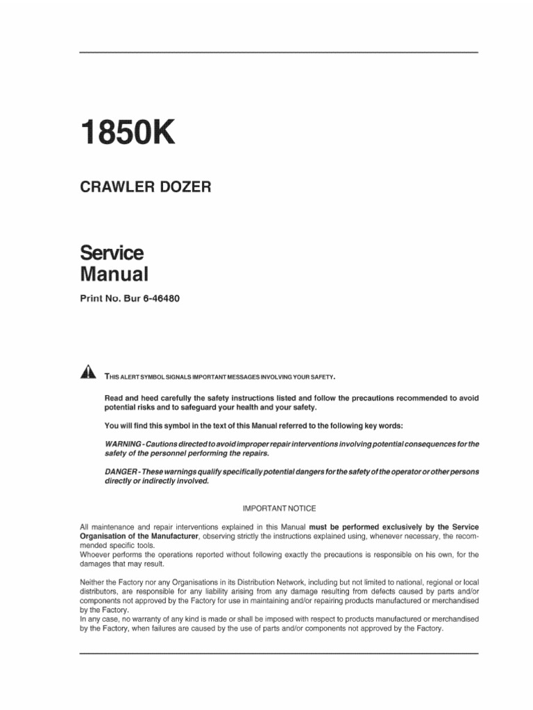 1850K Crawler Dozer COMPLETE | PDF