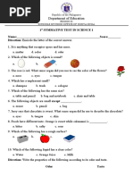 Science Module Grade 1 Lesson 1: Me and My Surrounding A. Parts of The ...