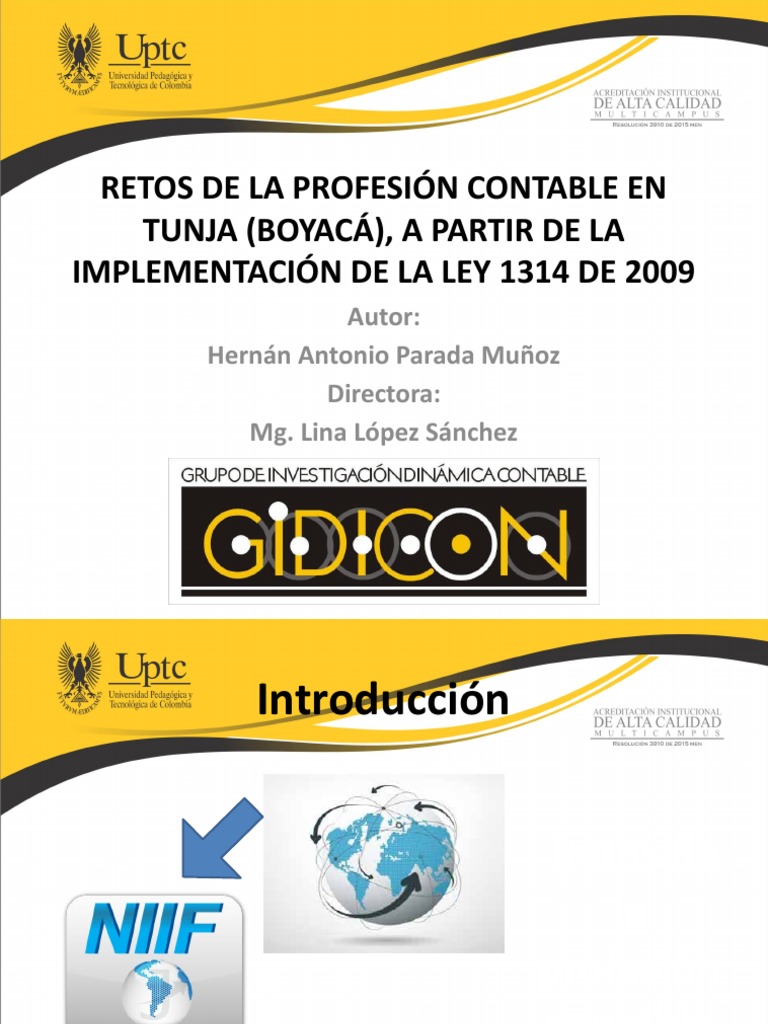 Presentación Retos de La Profesión Contable en Tunja (Boyacá), A Partir ... Presentación Retos de La Profesión Contable en Tunja (Boyacá), A Partir ...