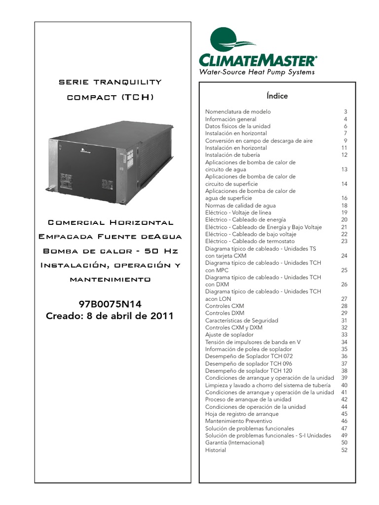 97B0075N14 Climaster | PDF | Uso eficiente de energía | Tornillo