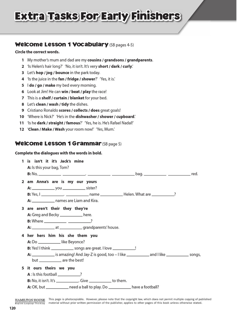 Amazing English 2 Extra Tasks & Key | PDF | Books | Amusement Park