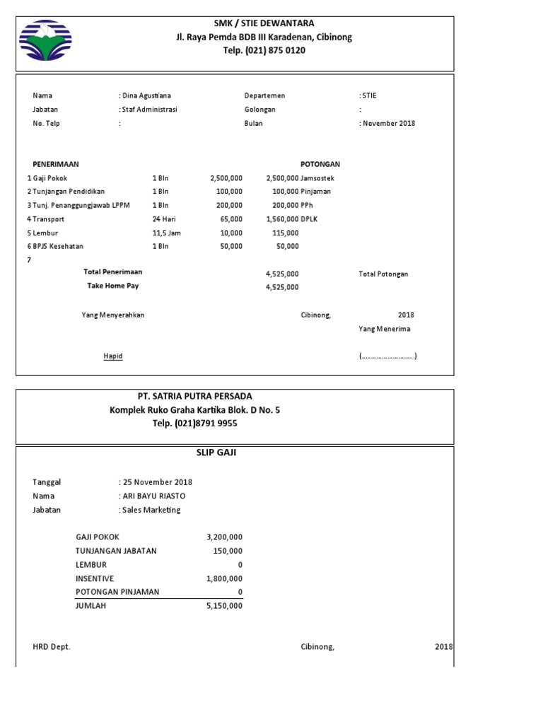 Slip Gaji | PDF