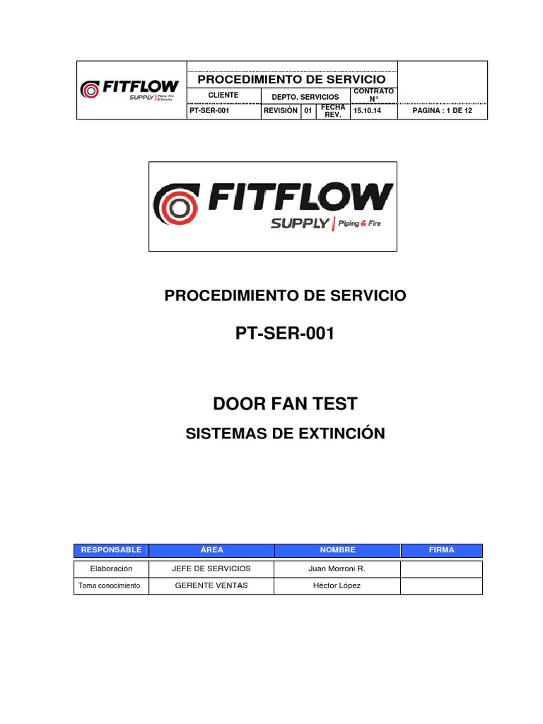 PT-SER-001 Procedimiento Fan Test | PDF | Software