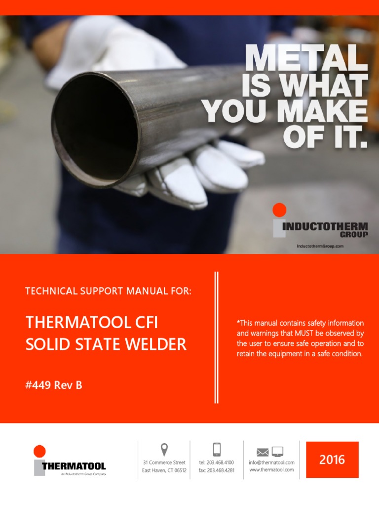 Man#449 Rev B - Thermatool-Descripción | PDF | Power Supply | Transformer