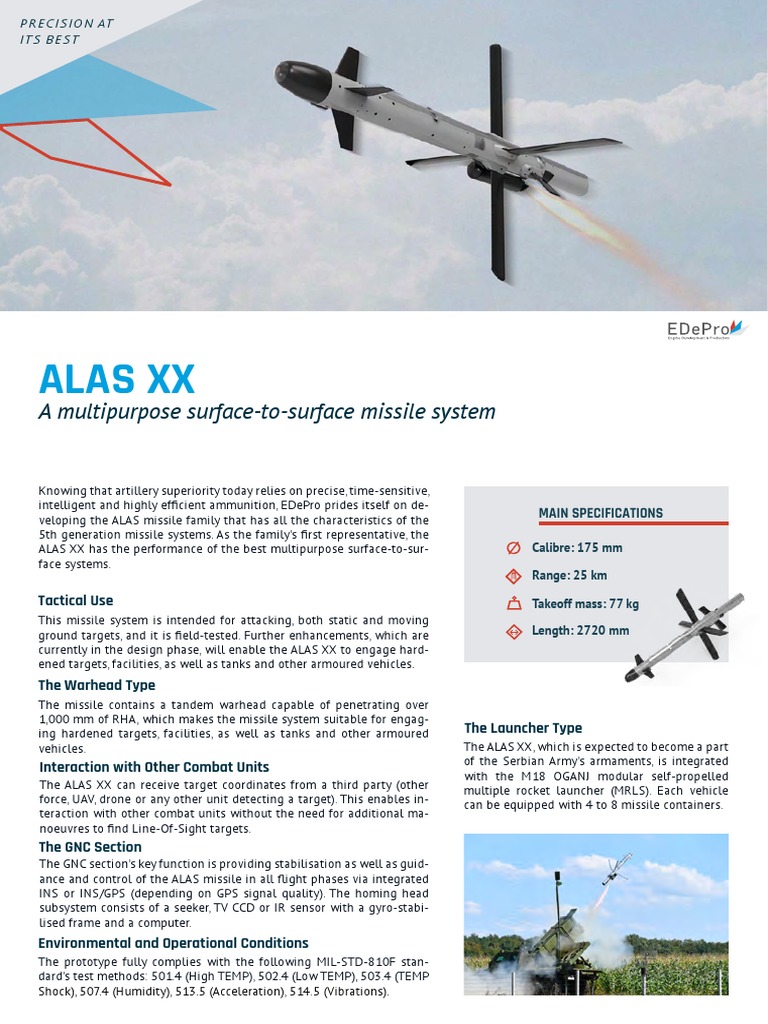 Alas XX Datasheet | PDF | Missile | Tanks