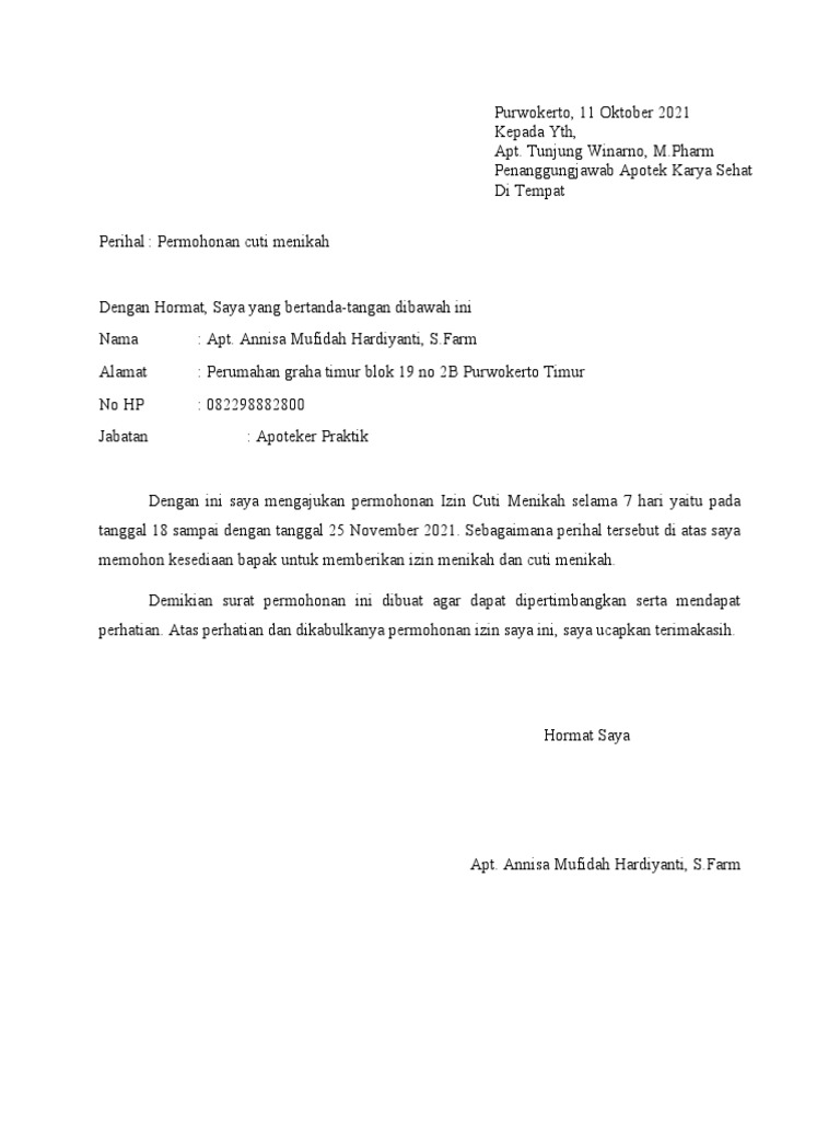 Surat Ijin Nikah Anis | PDF