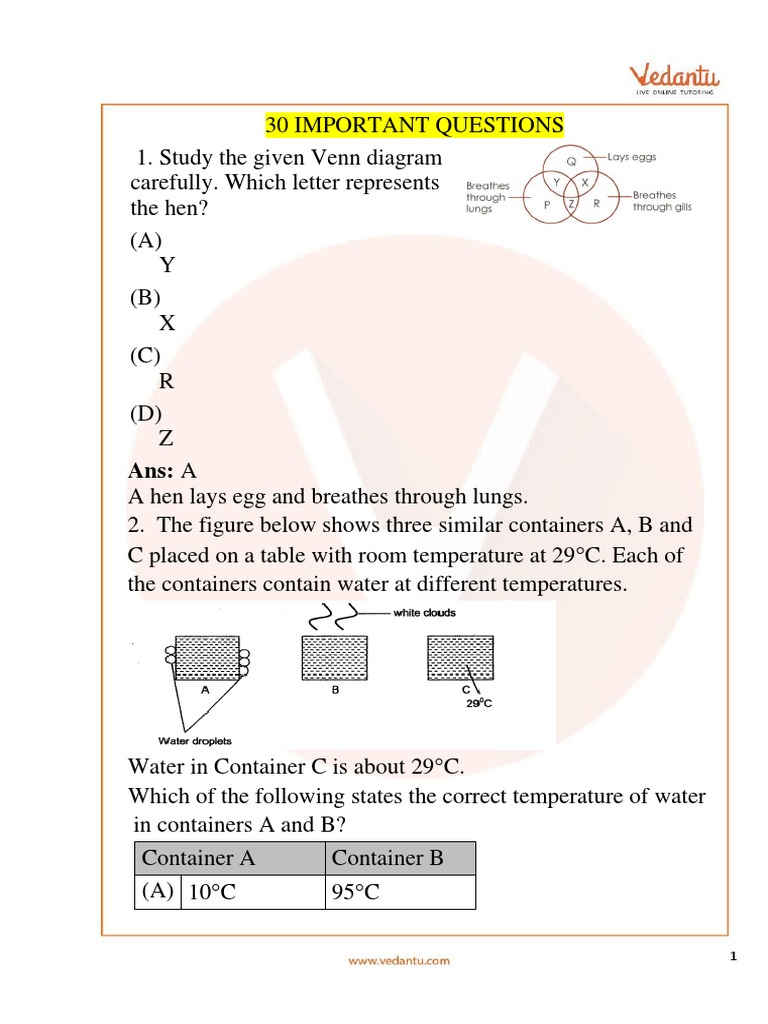 NSO Science Important Questions Class 4 | PDF | Earth | Atmosphere Of Earth
