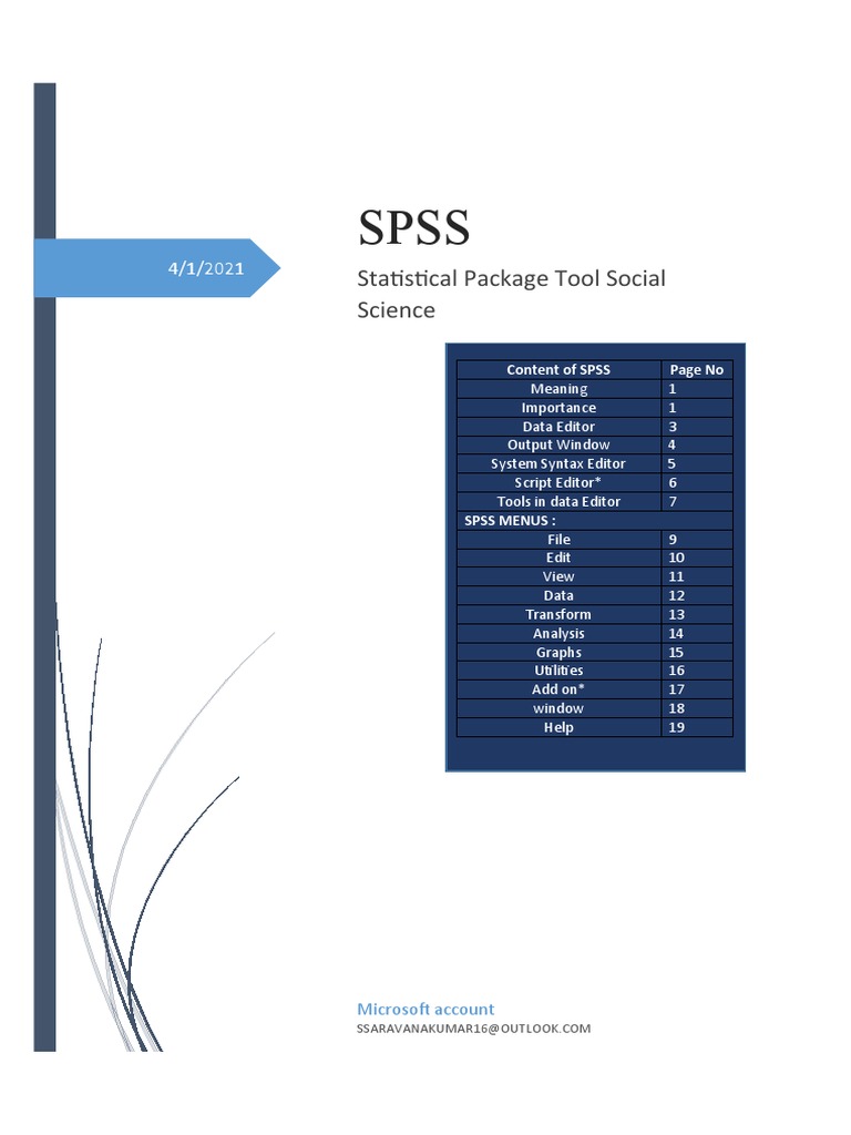 SPSS | PDF | Spss | Data Analysis