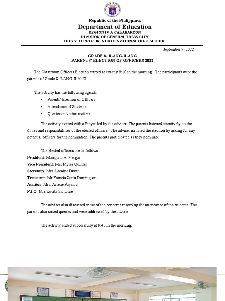 Parents Elect New Officers | PDF | Government