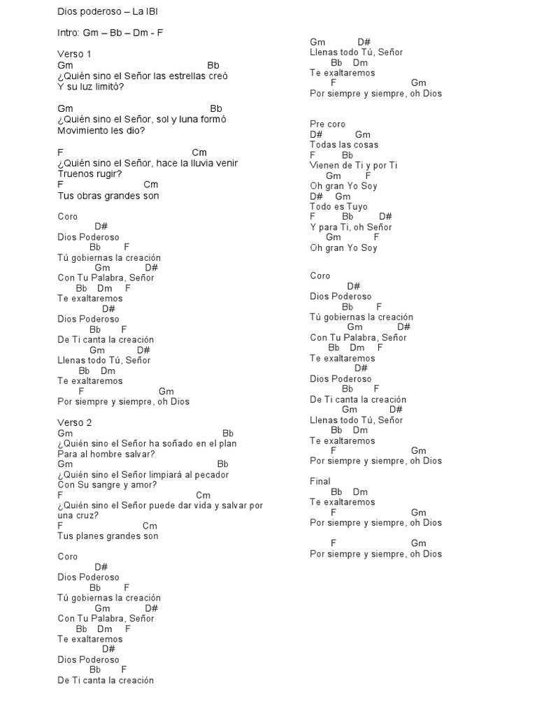 Dios Poderoso - La Ibi | PDF