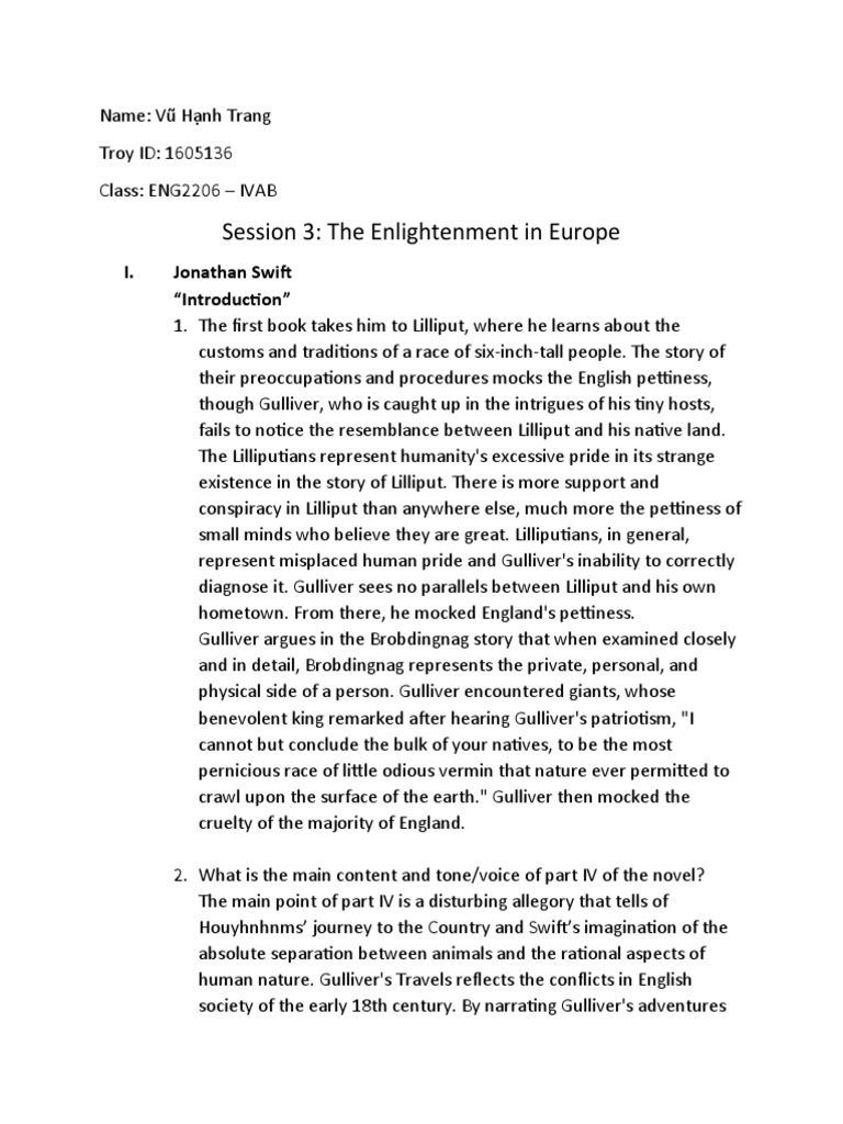 HW Session 3 | PDF | Gulliver's Travels | Candide