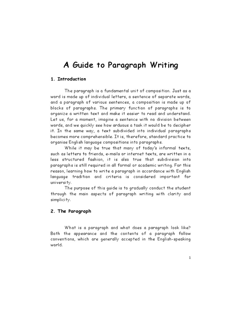 Essential Guide to Paragraph Writing | PDF | Comma | Adjective