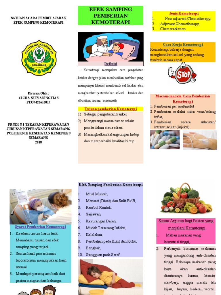 Leaflet Efek Samping Kemoterapi | PDF | Sains & Matematika