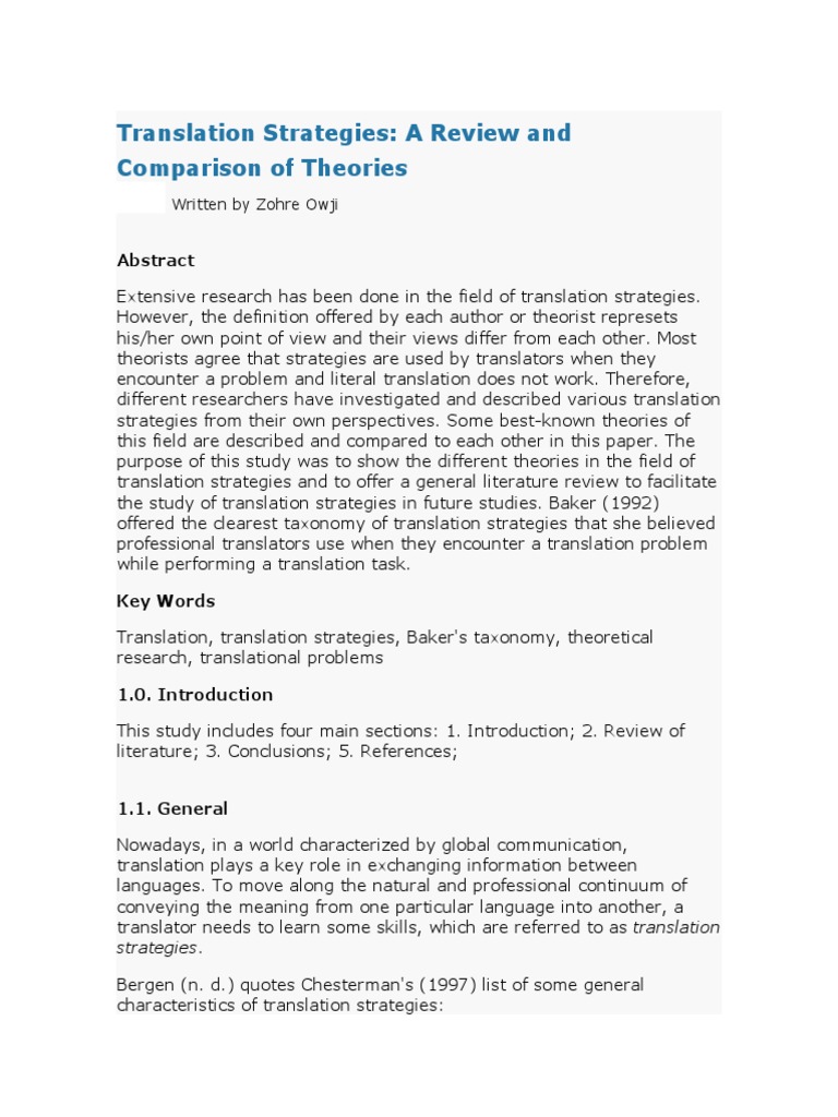Translation Strategies 1 | PDF | Idiom | Translations