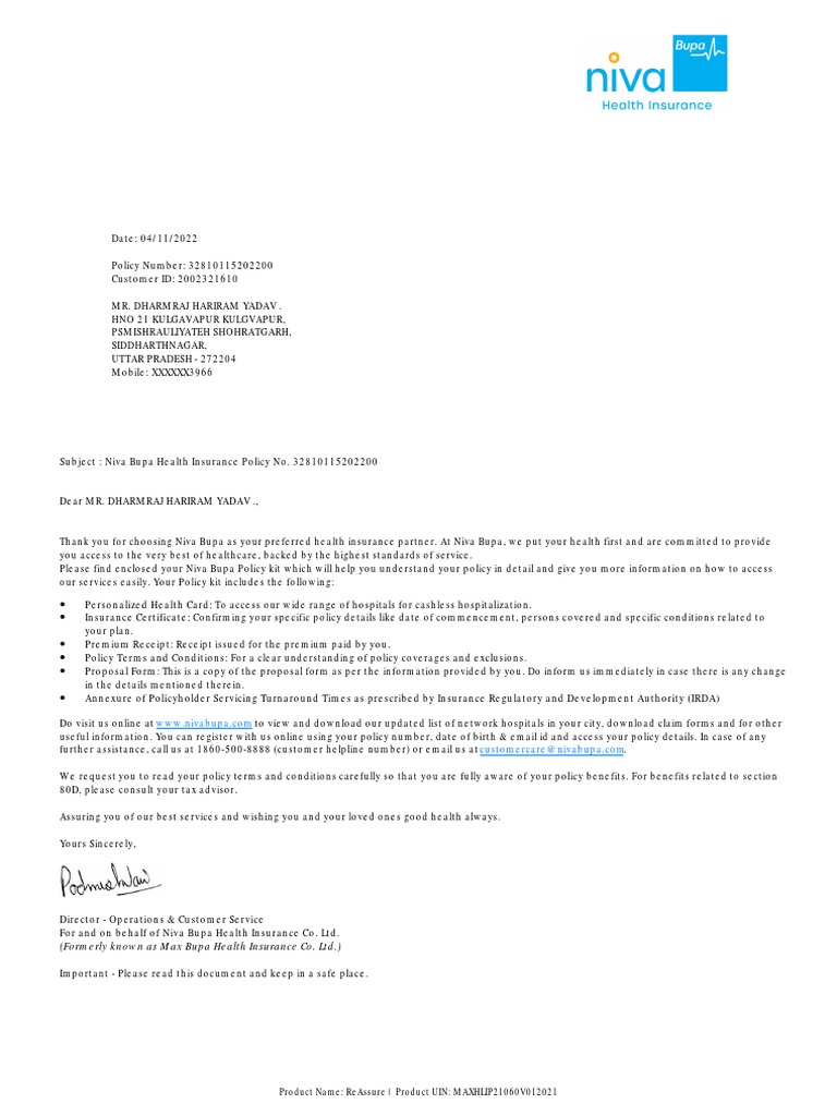 Medical Insurance | PDF | Insurance | Receipt