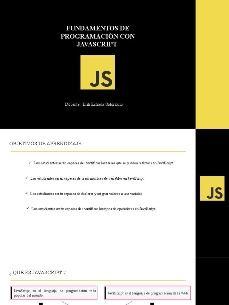 Fundamentos de Programación Con Javascript | PDF | Script Java | HTML