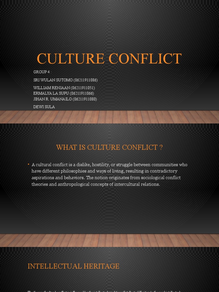 Culture Conflicts Group4 | PDF | Crimes | Crime & Violence
