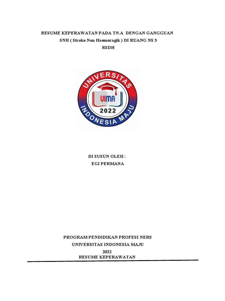 Resume SNH Strok 1 | PDF