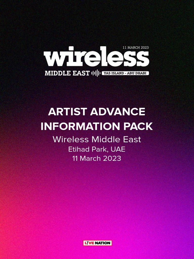 WLF - 23 - Artist Advance Pack - Wireless Middle East | PDF | United ...