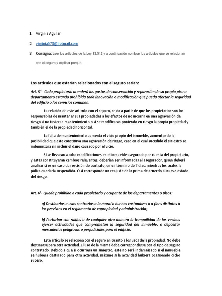 Trabajo Practico N 4 | PDF | Seguro | Propiedad