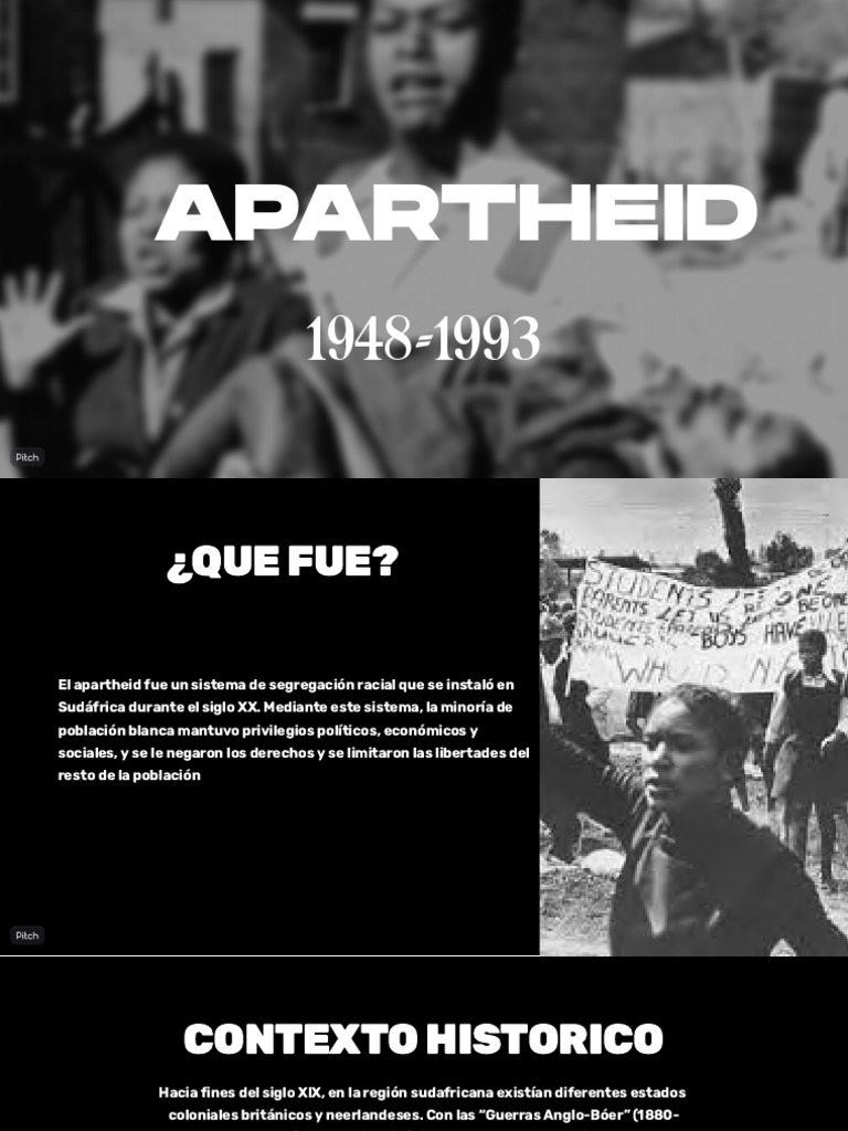 Historia del Apartheid en Sudáfrica | PDF | Segregación racial ...