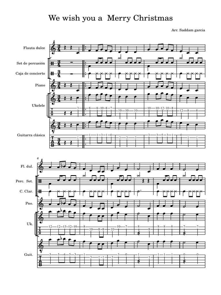 We Wish You a Merry Christmas Arr. | PDF