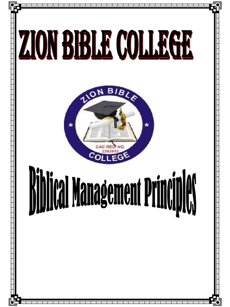 Biblical Management Principles-1 | PDF | Spiritual Gift | Elder ...
