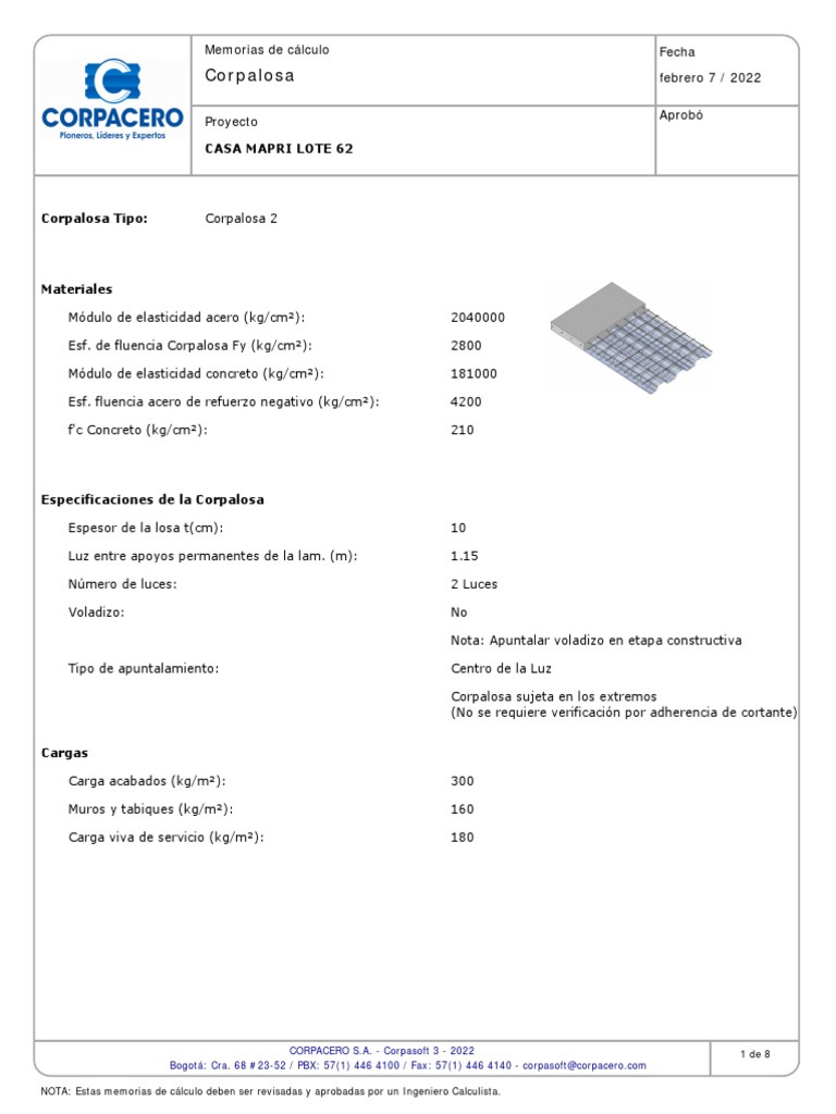 Diseño de Lámina Colaborante | PDF | Ingeniería mecánica | Elasticidad ...